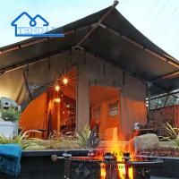 China Wooden Structure Large Space Outdoor Glamping Hotel Tent 100-500 sqm Customizable for sale