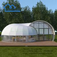 China Luxurious PVDF Glamping Snail Shaped Resort Tent 6x7m with Bathroom for Hotel for sale