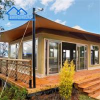 China Wooden Structure Large Space Outdoor Glamping Hotel Tent 100-500 sqm Customizable for sale