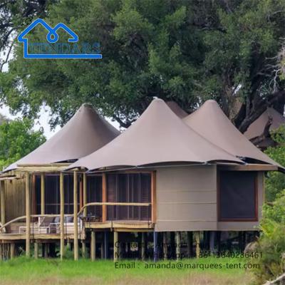 China Luxury Hotel Tension Membrane Tent with 3-8m Side Length and 24-44m² Area - Customizable PVC/PTFE Structure for sale