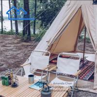 China Waterproof Canvas Teepee Yurt Tent 3M-6M Sizes with PU 5000mm Waterproof Rating for Family Camping and Outdoor Use for sale