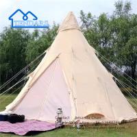 China Waterproof Canvas Teepee Yurt Tent 3M-6M Sizes with PU 5000mm Waterproof Rating for Family Camping and Outdoor Use for sale