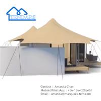 China Wooden Structure Large Space Outdoor Glamping Hotel Tent 100-500 sqm Customizable for sale