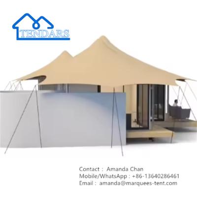 China Wooden Structure Large Space Outdoor Glamping Hotel Tent 100-500 sqm Customizable for sale
