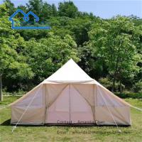 China 5m Double Door Bell Tent with 300gsm Cotton Canvas and 540gsm PVC Groundsheet - Mildew Resistant Event Shelter for sale