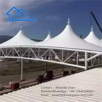 China Heavy Duty PVC Vinyl Shade Membrane Structure Tent White Color 500gsm for sale