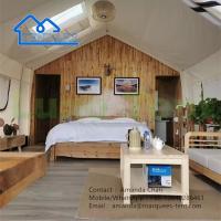 China Customized Camping Outdoor Canvas Glass Wall Polygon Tent with Bathroom - 6M/8M/10M Sizes, 15+ Year Lifespan for sale