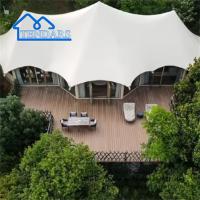 China Luxury Waterproof Prefabricated Glamping Safari Canvas Tent 4x6m Customizable for sale
