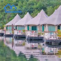 China PVDF Safari Camp Hotel Tent Waterproof Fire Retardant 32sqm Glamping Resort for sale