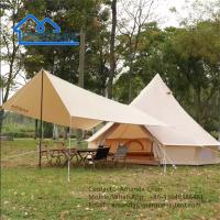 China Custom Safari Tent 5000mm Waterproof Luxury Resort Canvas Tent with Aluminum Alloy Frame for sale