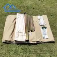 China Waterproof Cotton Canvas Safari Glamping Tent 4m x 6m Large Outdoor Family Shelter for sale