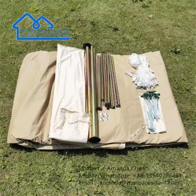 China Waterproof Cotton Canvas Safari Glamping Tent 4m x 6m Large Outdoor Family Shelter for sale