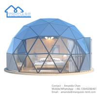 China Custom Size Large Glamping Dome Tent Hotel Style for Family Camping 100km/h Wind Load for sale