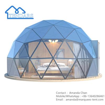 China Custom Size Large Glamping Dome Tent Hotel Style for Family Camping 100km/h Wind Load for sale