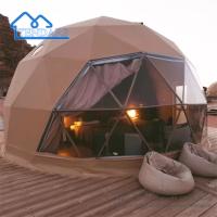 China Custom Size Large Glamping Dome Tent Hotel Style for Family Camping 100km/h Wind Load for sale