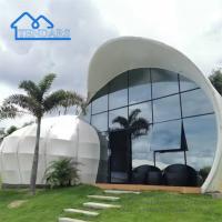 China Luxury Safari Snail Hotel Tent Outdoor Glamping Tent with Bathroom 120km/h Wind Load for sale