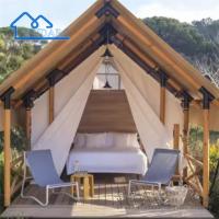 China Outdoor Waterproof Large Hotel Safari Tent 5x9m Luxury Glamping with Bathroom for sale