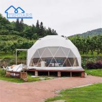 China Waterproof Glamping Geodesic Eco Dome Tent 850gsm PVC Steel Frame 120km/h Wind Load for sale