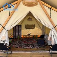 China Luxury Canvas Safari Tent 5.5x9m with Bathroom for Resort Hotel Glamping for sale