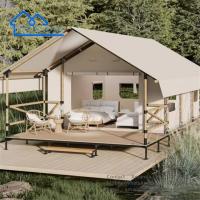 China 5x9m Luxury Safari Lodge Tent - Waterproof Glamping Hotel Tent with 10-Year Lifespan and 88km/h Wind Resistance for sale