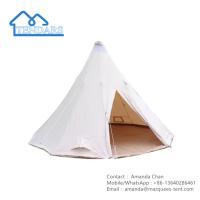 China Luxury Glamping Waterproof Cotton Canvas Bell Tent 3m to 7.5m for Outdoor Family Camping for sale