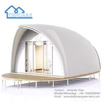 China Waterproof Glamping Cocoon Tent 6m x 8m Luxury Hotel Living Tent with PVC Coated Fabric for sale