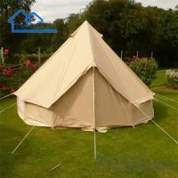 China Luxury Large Outdoor Family Camping Canvas Bell Tent 3M 4M 5M 6M Glamping for sale