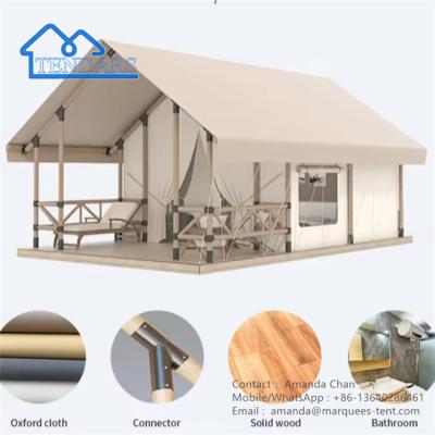 China 900D Waterproof Safari Camping Tent 5x7m or 5x9m with 80-100km/h Wind Resistance and 8-10 Year Lifespan for sale
