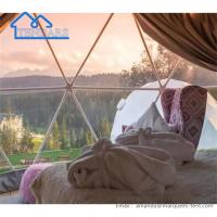 China Transparent Polycarbonate Dome Tent Prefab House 360 Degree Panoramic View 10 Year Warranty for sale