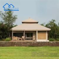China Customized Glamping Hotel Tent 5x5m PVC 850g Outdoor Desert Camping Tent for sale