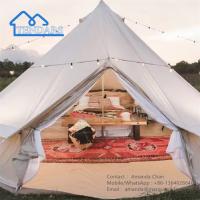 China Waterproof Cotton Canvas Bell Tent 3m 4m 5m 6m Outdoor Camping Glamping Luxury for sale