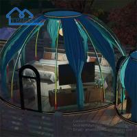 China Transparent Polycarbonate Dome Tent Prefab House 360 Degree Panoramic View 10 Year Warranty for sale
