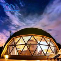 China Water Resistant Geodesic Hotel Dome Tent Luxury Glamping Outdoor 4-8 Person for sale