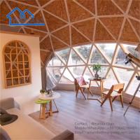 China Waterproof Eco Hotel Prefab Geodesic Dome Tent 32mm Steel Frame Desert Camping for sale