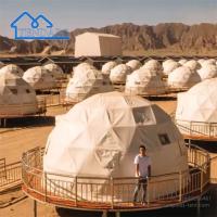 China Waterproof Eco Hotel Prefab Geodesic Dome Tent 32mm Steel Frame Desert Camping for sale