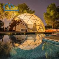 China Winter Igloo Geodesic Dome Tent Hotel Glamping Outdoor 4m-10m Diameter Q235 Steel Frame for sale