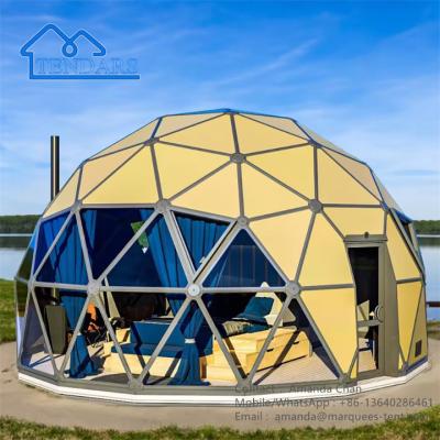China Water Resistant Geodesic Hotel Dome Tent Luxury Glamping Outdoor 4-8 Person for sale