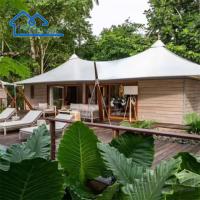 China Supplier Manufacturing Comfortable Camping Glamping Hotel Tent 5.6m x 11.3m Outdoor for sale