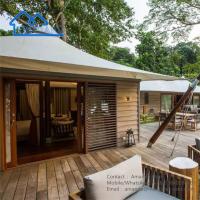 China Supplier Manufacturing Comfortable Camping Glamping Hotel Tent 5.6m x 11.3m Outdoor for sale
