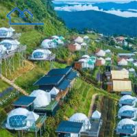 China Outdoor Hotel Geodesic Dome Tent Resort Luxury Igloo House 6m Diameter with Bathroom for sale