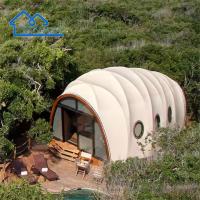 China Luxury Glamping Tent with Bathroom 5.6m x 9m Steel Aluminum Structure Resort Villa for sale