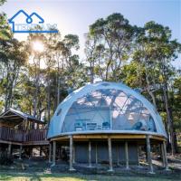 China Outdoor Hotel Geodesic Dome Tent Resort Luxury Igloo House 6m Diameter with Bathroom for sale