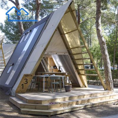 China Luxury Hotel Tent 4m x 5m PVC850g Waterproof Camping Safari Tent for Outdoor Glamping for sale