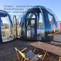 China Customized Glamping Dome Tent Transparent Aluminum Frame 3.0mm 6m Diameter for sale
