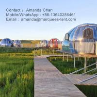 China Spherical Glass Dome Tent 2.7m-8.6m Diameter Event Party Hotel Glamping Geodesic Canopy for sale