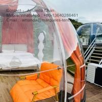 China Spherical Glass Dome Tent 2.7m-8.6m Diameter Event Party Hotel Glamping Geodesic Canopy for sale