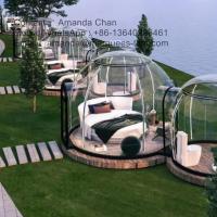 China Spherical Glass Dome Tent 2.7m-8.6m Diameter Event Party Hotel Glamping Geodesic Canopy for sale