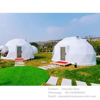 China Custom Glass Geodesic Dome Tent 5m-50m Diameter with 8+ Year Lifespan for Glamping Hotels and Resorts for sale