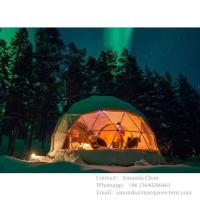 China Custom Glass Geodesic Dome Tent 5m-50m Diameter with 8+ Year Lifespan for Glamping Hotels and Resorts for sale