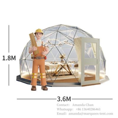 China Custom 6x6m Luxury Resort Tent for Glamping Hotels White or Customized Color for sale